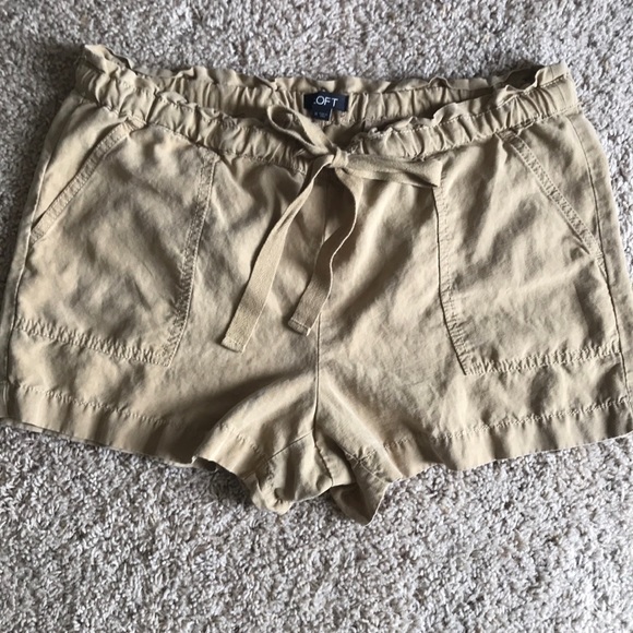 LOFT | Shorts | Linen Ruffles Drawstring Shorts | Poshmark